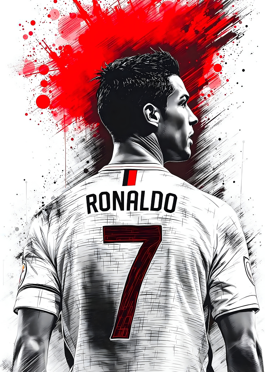 'Cristiano Ronaldo Soccer Jersey Art' Poster, picture, metal print ...