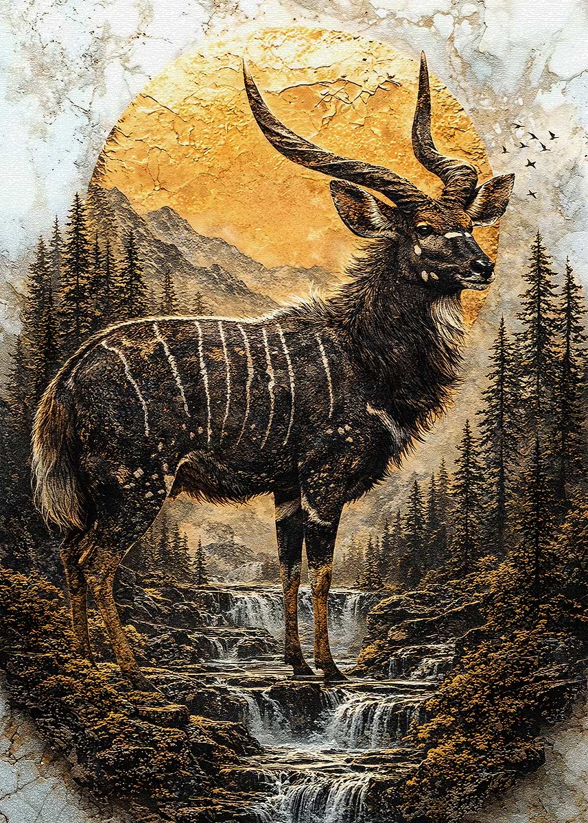 'Majestic Antelope Sentinel of the Jungle Canopy' Poster, picture ...