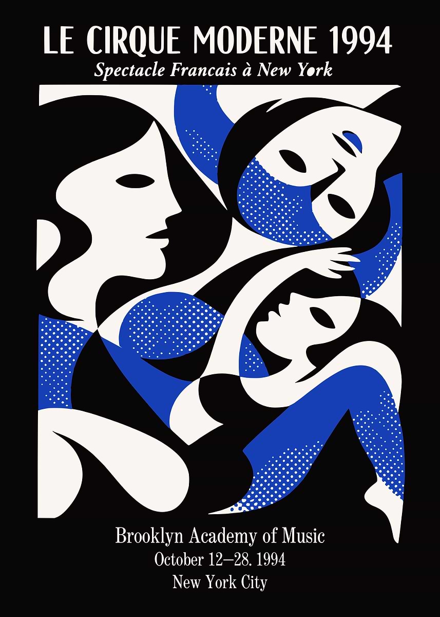 'Le Cirque Moderne 1994 Poster' Poster, picture, metal print, paint by ...