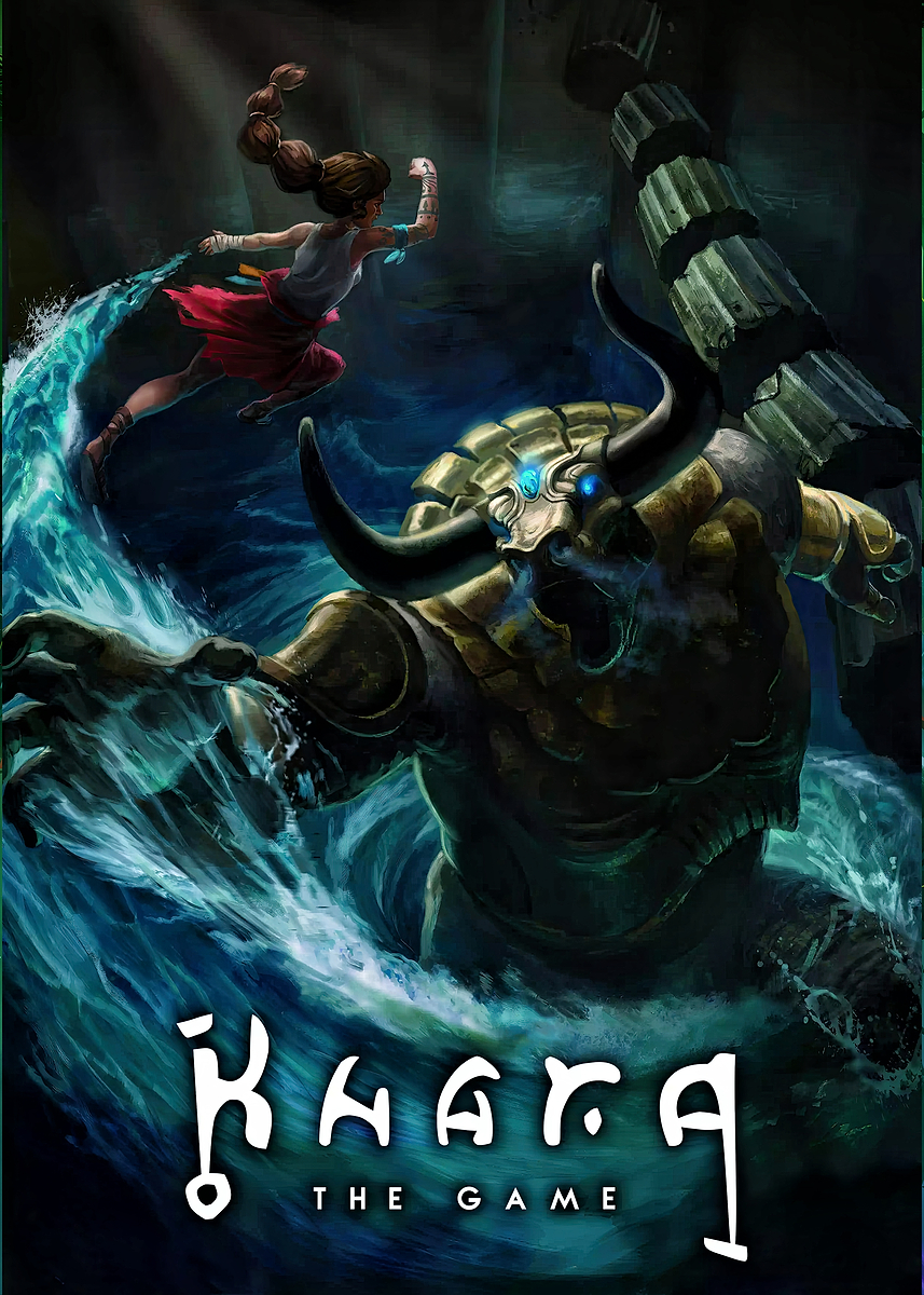 'Girl Fights Giant Bull Monster' Poster, picture, metal print, paint by ...