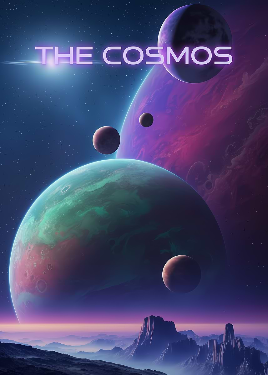 'The Cosmos Sci-Fi Landscape' Poster, picture, metal print, paint by ...