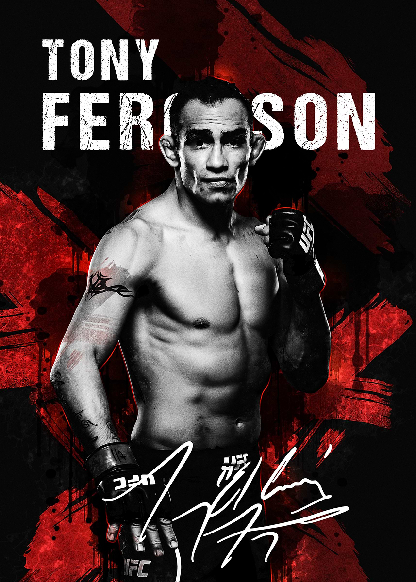 'Tony Ferguson UFC Poster' Poster, picture, metal print, paint by ART ...