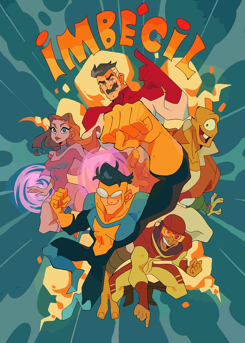 'Invincible Comic Characters' Poster, picture, metal print, paint by ...