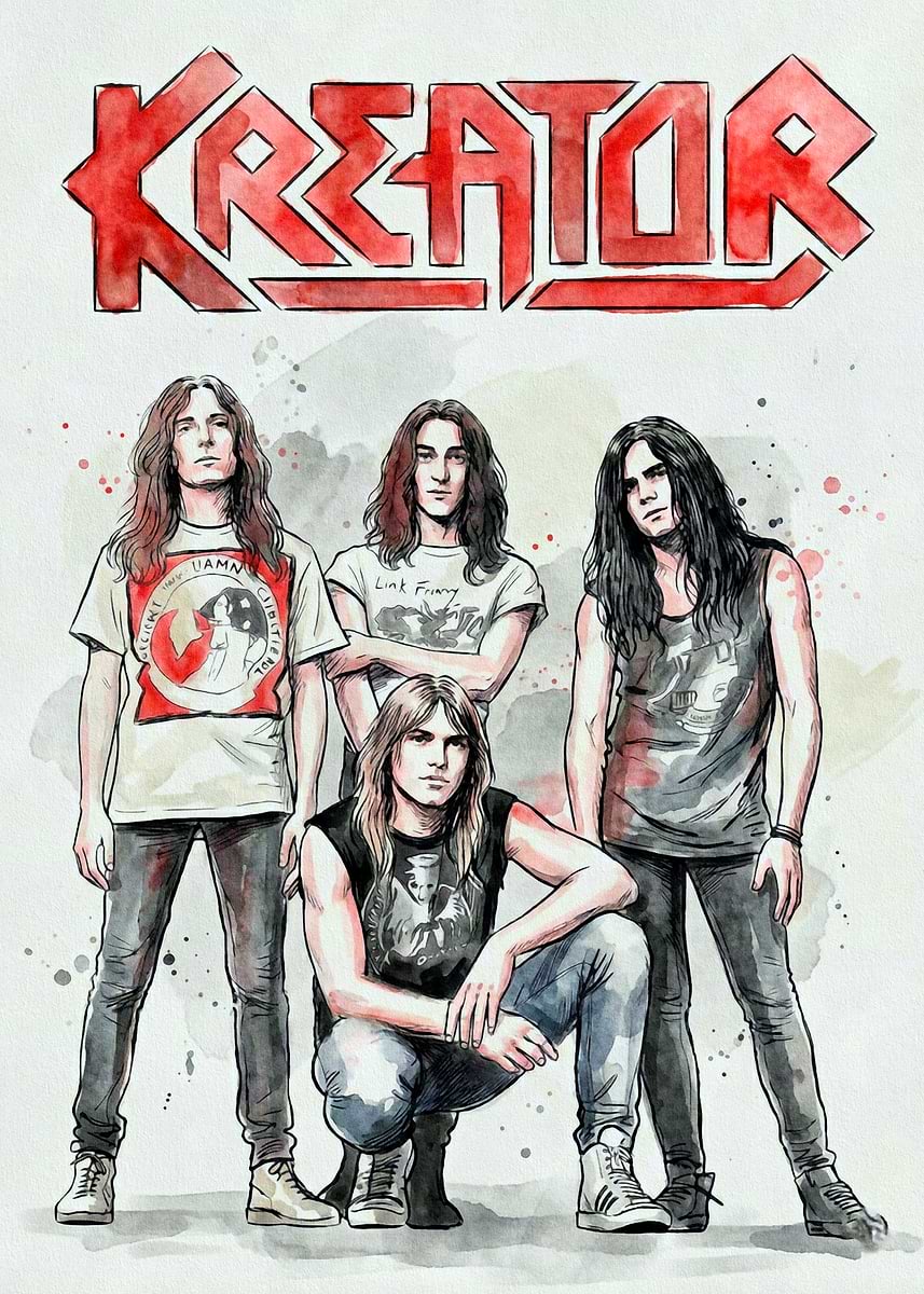 'Kreator Band Portrait' Poster, picture, metal print, paint by ...