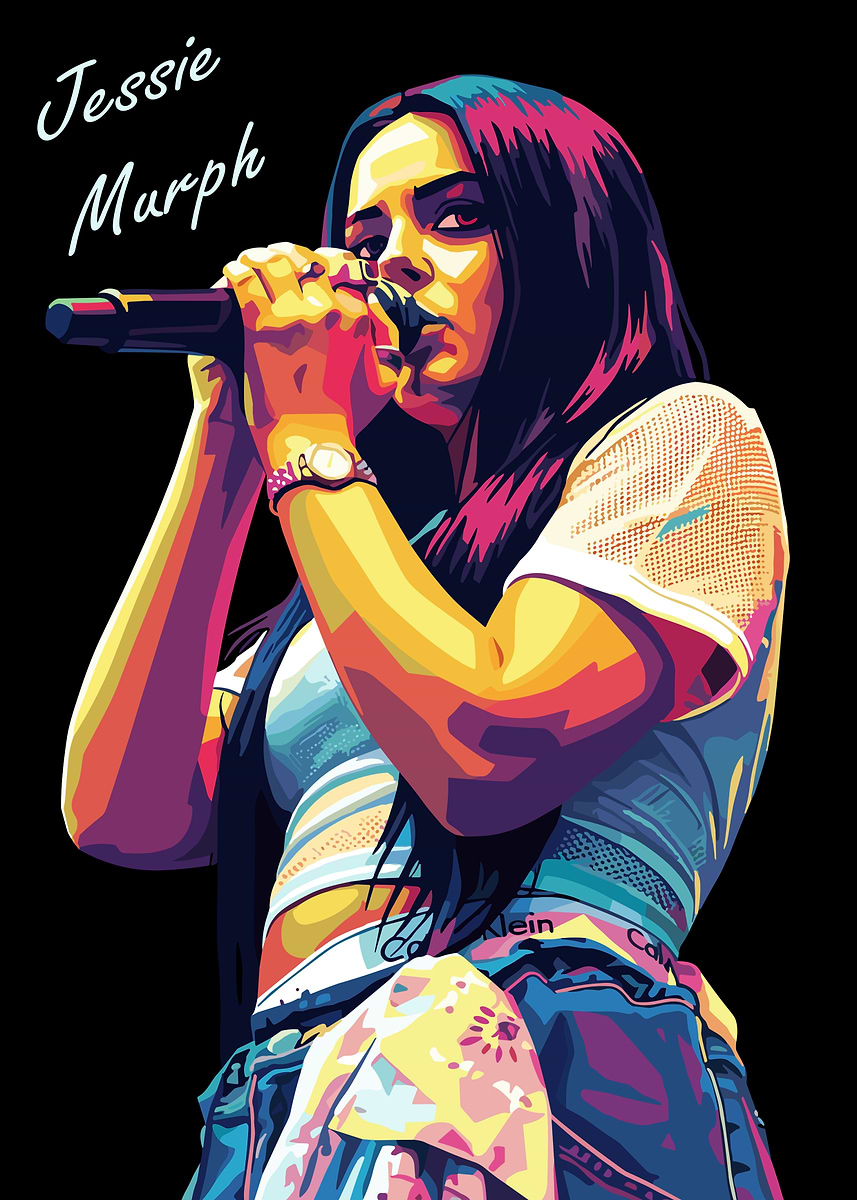 'Jessie Murph Pop Art Portrait' Poster, picture, metal print, paint by ...