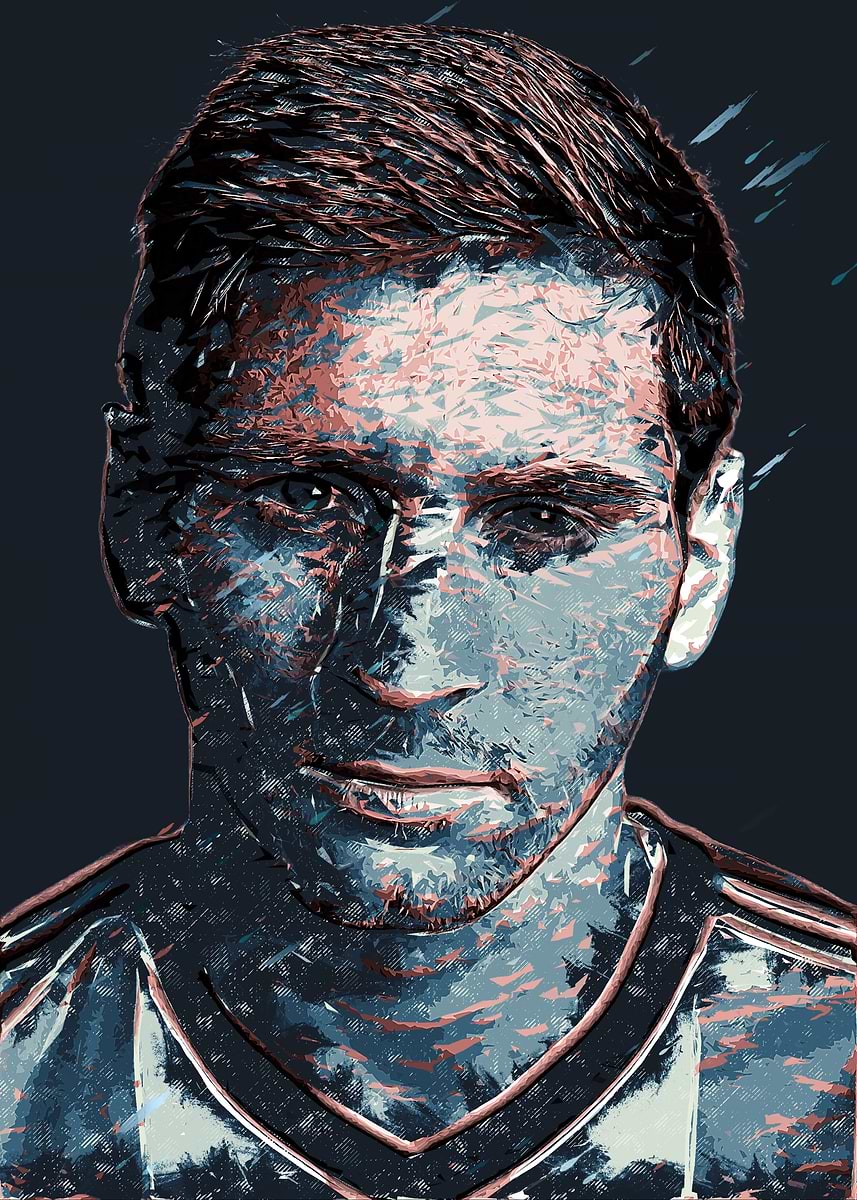 'Lionel Messi Abstract Portrait' Poster, picture, metal print, paint by ...