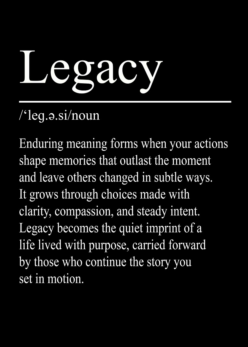 'Legacy Definition – Black | Minimalist Typography Poster' Poster ...