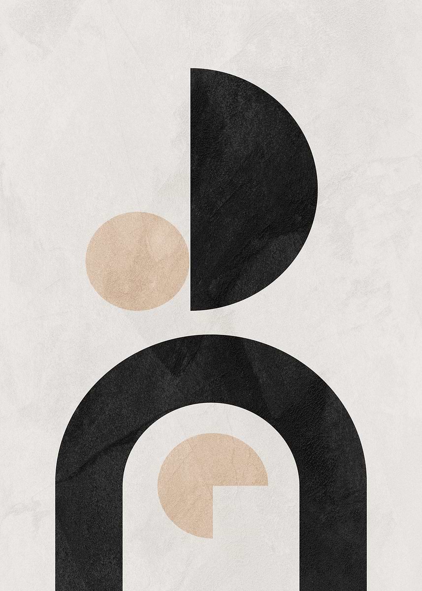 'Abstract Geometric Shapes Art' Poster, picture, metal print, paint by ...