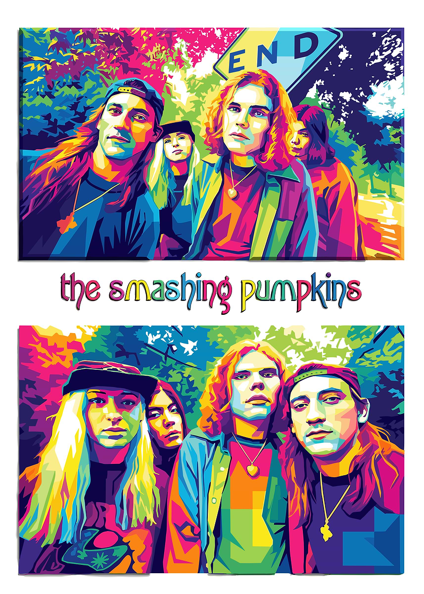 'The Smashing Pumpkins Band Portrait' Poster, picture, metal print ...