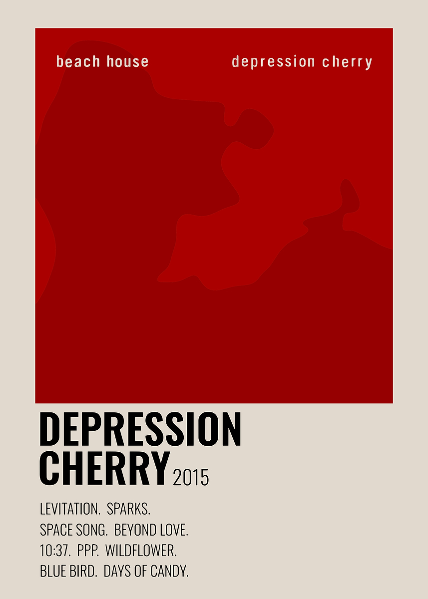 'Beach House Depression Cherry Album Art' Poster, picture, metal print ...