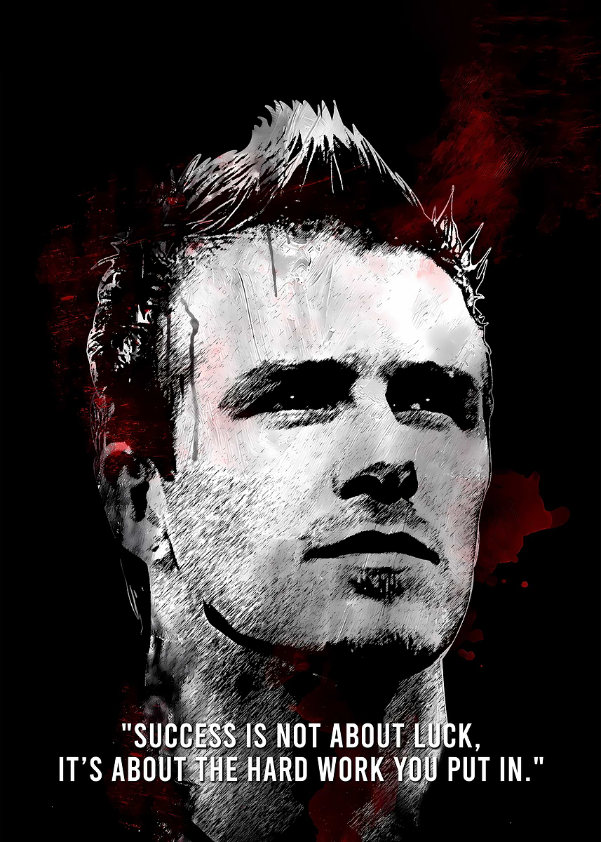 'David Beckham Motivational Portrait with Quote' Poster, picture, metal ...