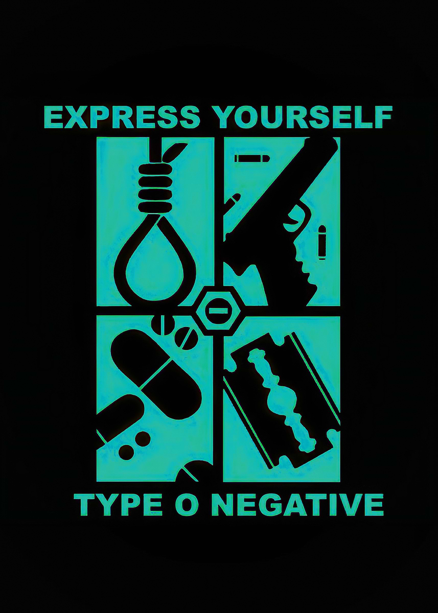 'Type O Negative Express Yourself' Poster, picture, metal print, paint ...