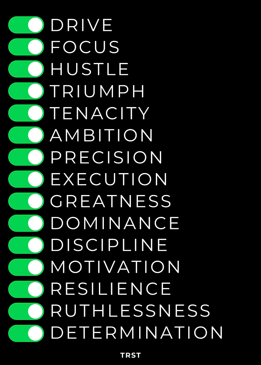 'Mindset Switches – Discipline, Focus, Execution Motivational Mindset ...