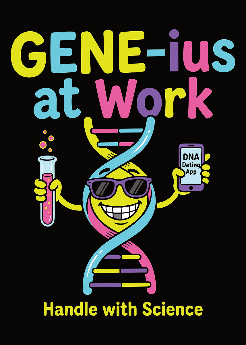 'Funny DNA at Work' Poster, picture, metal print, paint by Bombdesign ...