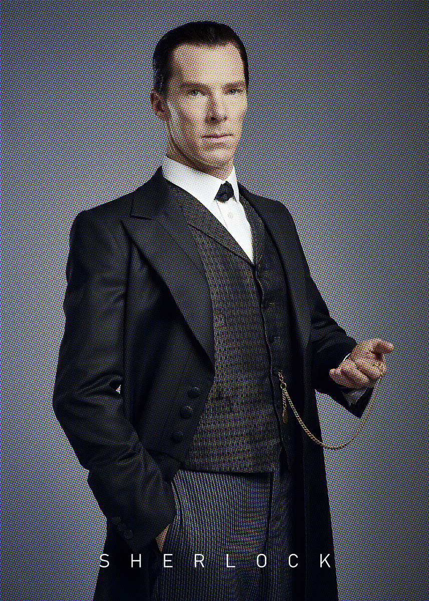 'Sherlock Holmes in a Suit' Poster, picture, metal print, paint by ...