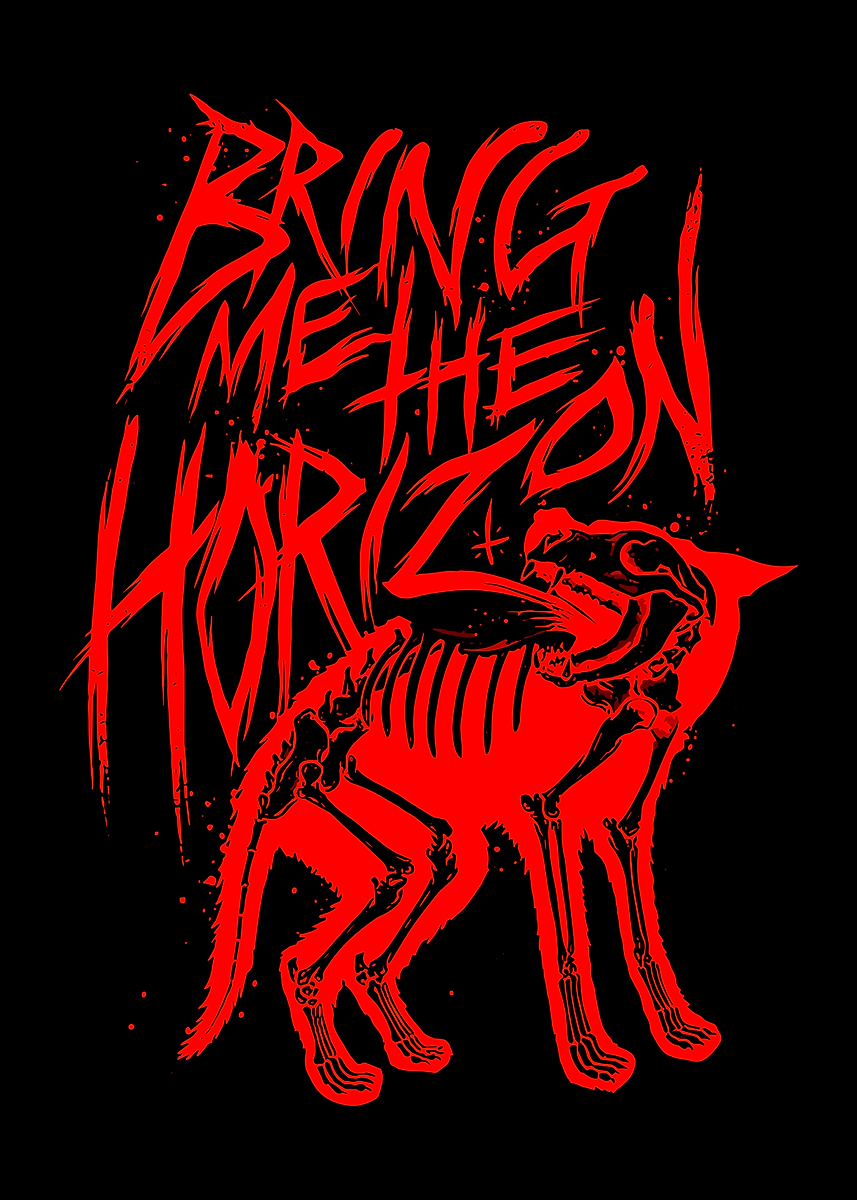 'Bring Me The Horizon Skeleton Wolf' Poster, picture, metal print ...