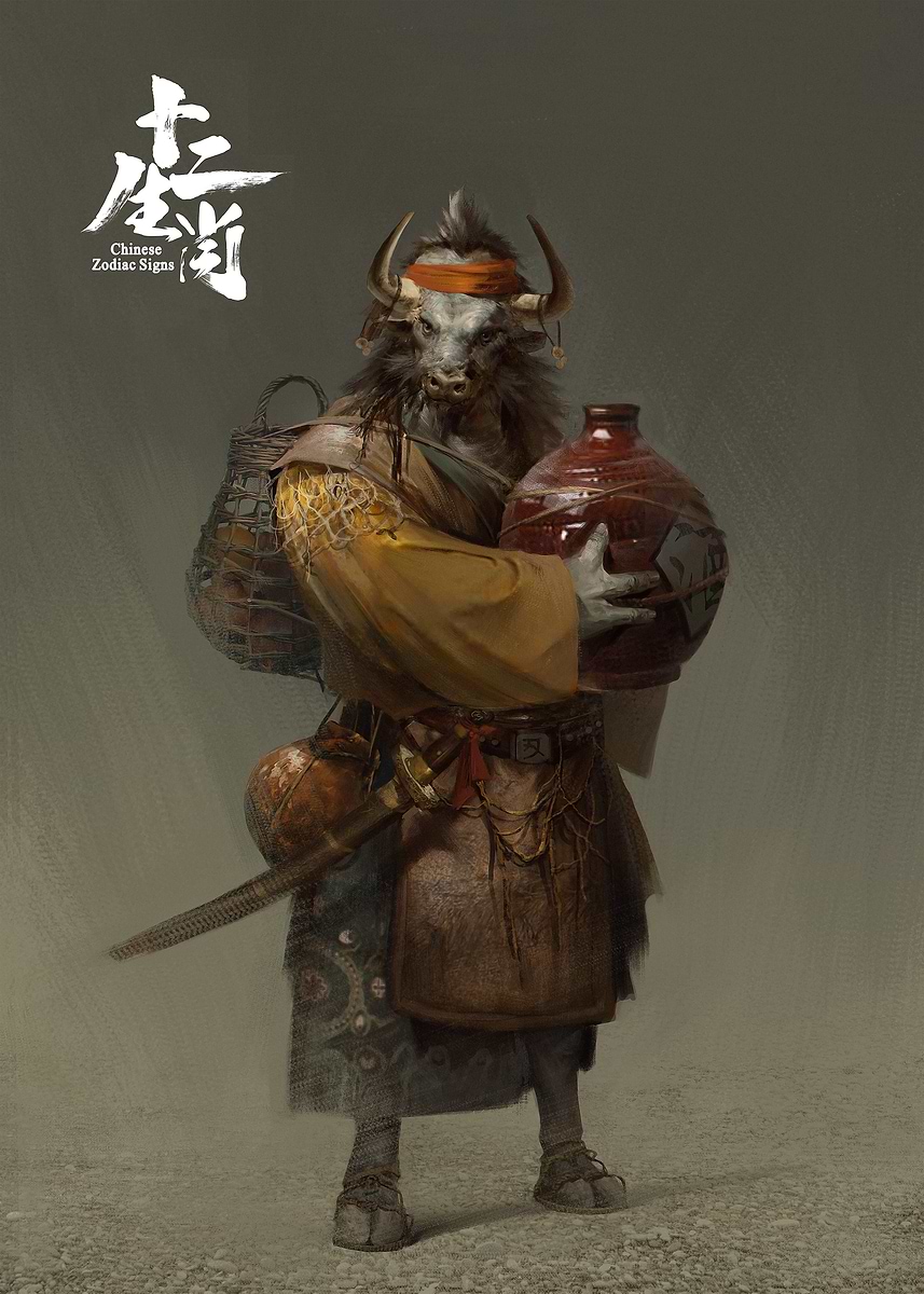 'Buffalo Sio Chinese Zodiac ' Poster, picture, metal print, paint by ...