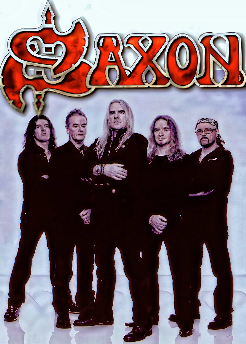 'Saxon Band Members' Poster, picture, metal print, paint by Sidji ...