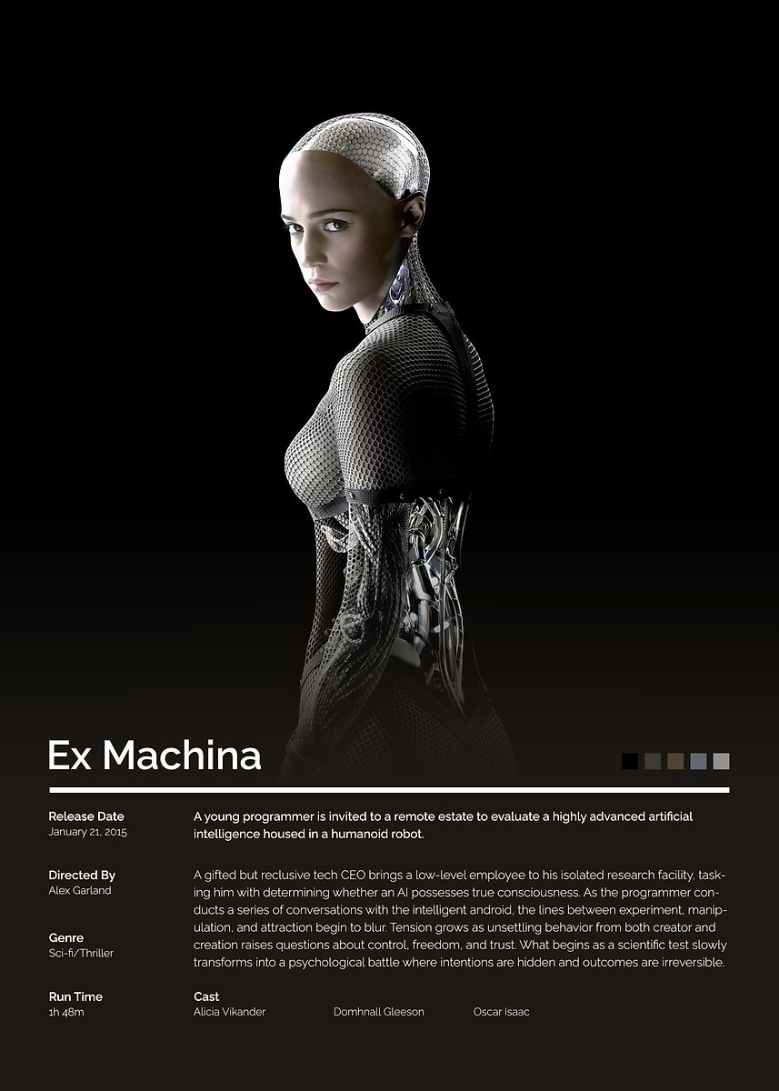 'Ex Machina Movie Poster' Poster, picture, metal print, paint by Five ...