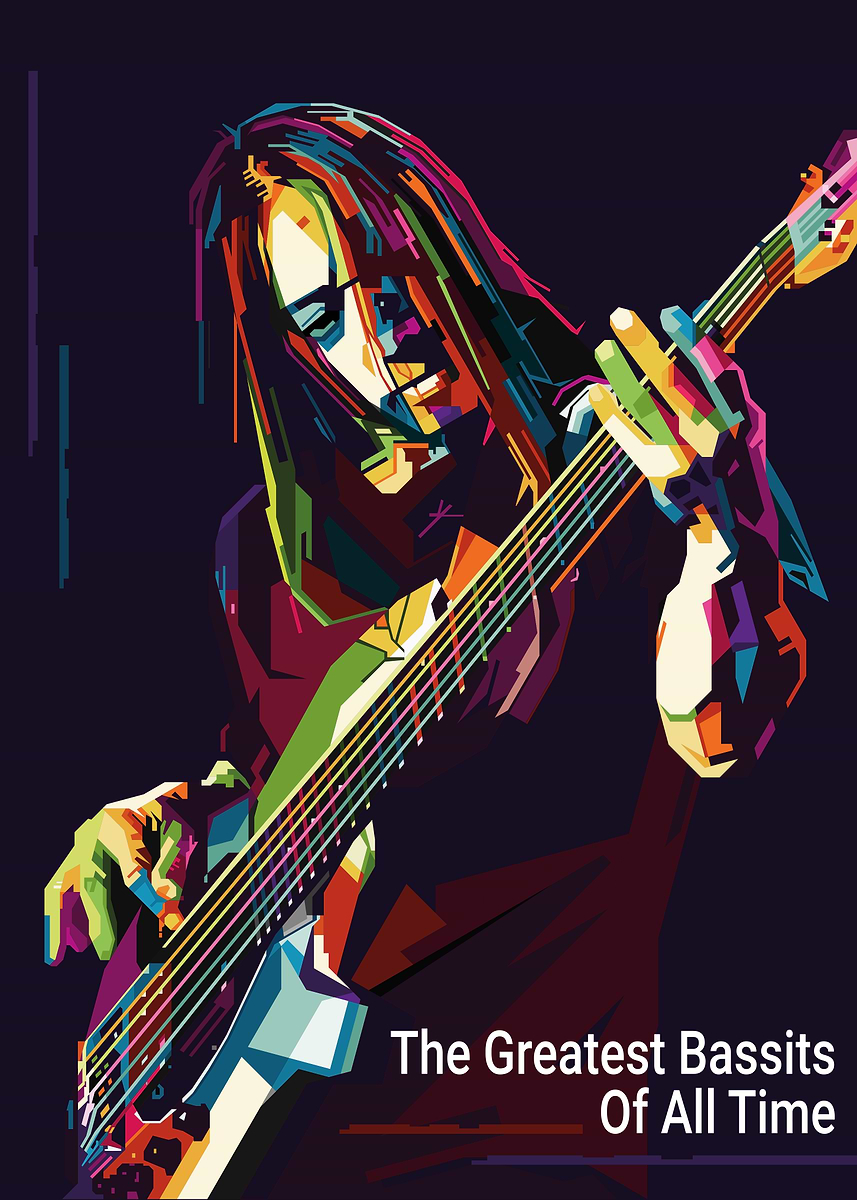 'Pop Art Bassist' Poster, picture, metal print, paint by Supri Wahyudi ...