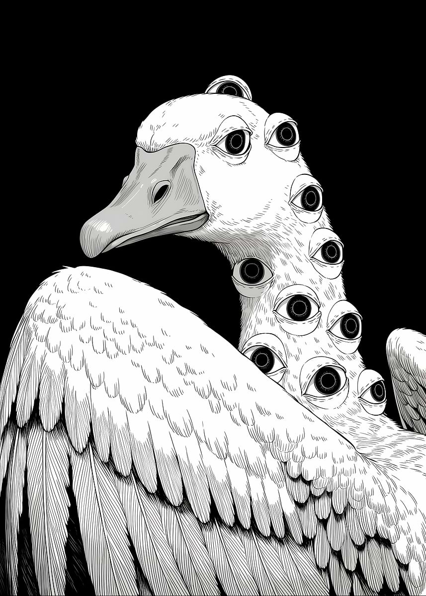 'Watcher of the Wing' Poster, picture, metal print, paint by Danan ...