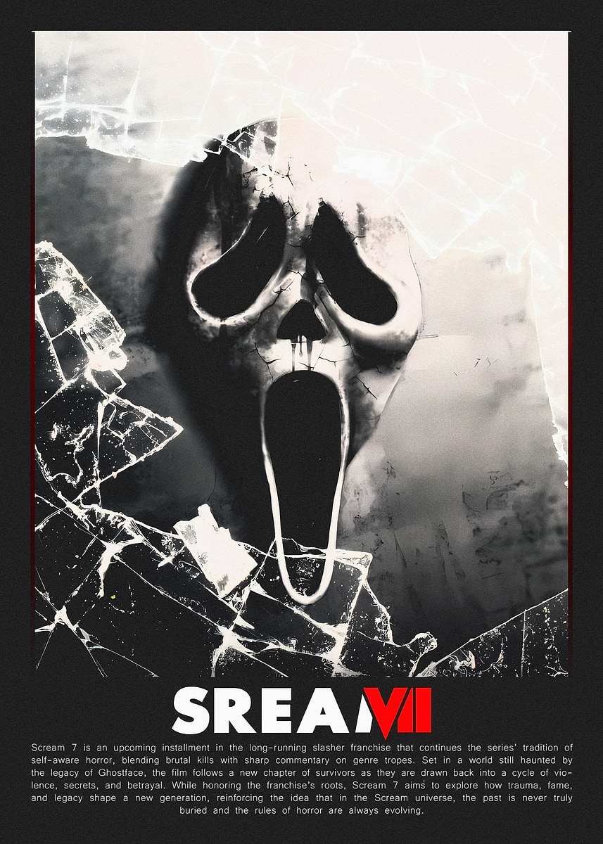 'Scream VII Movie Poster' Poster, picture, metal print, paint by Gonza ...