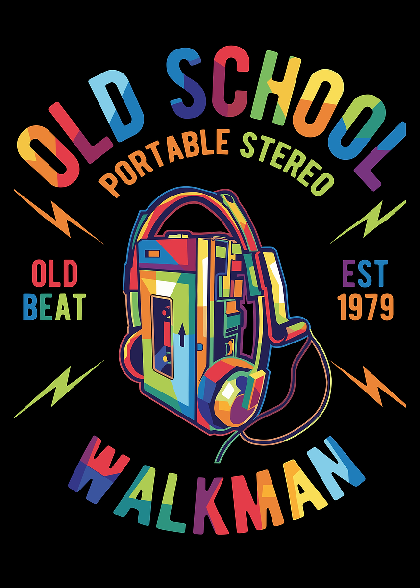 'Retro Walkman Pop Art' Poster, picture, metal print, paint by birdcat ...