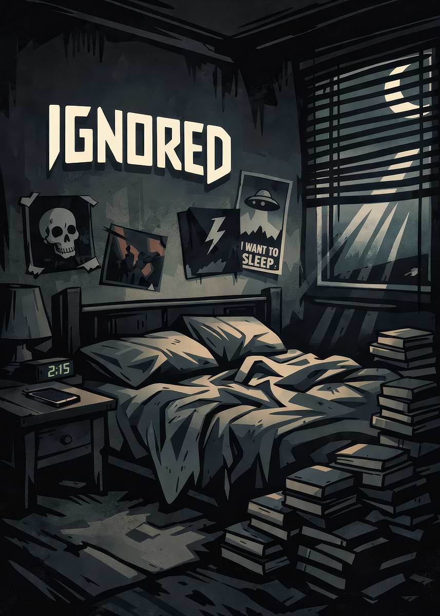 'Ignored Room with Moonlit Window' Poster, picture, metal print, paint ...