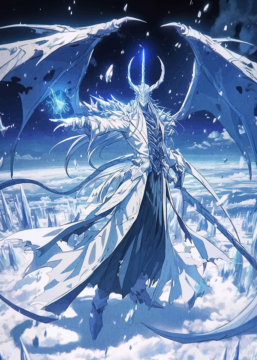 'Ice Dragon Warrior' Poster, picture, metal print, paint by ...