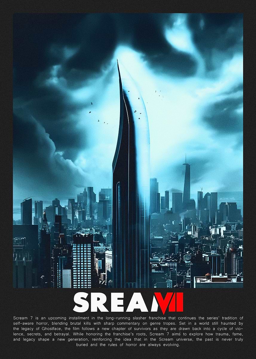 'Scream 7 Movie Poster' Poster, picture, metal print, paint by Gonza ...