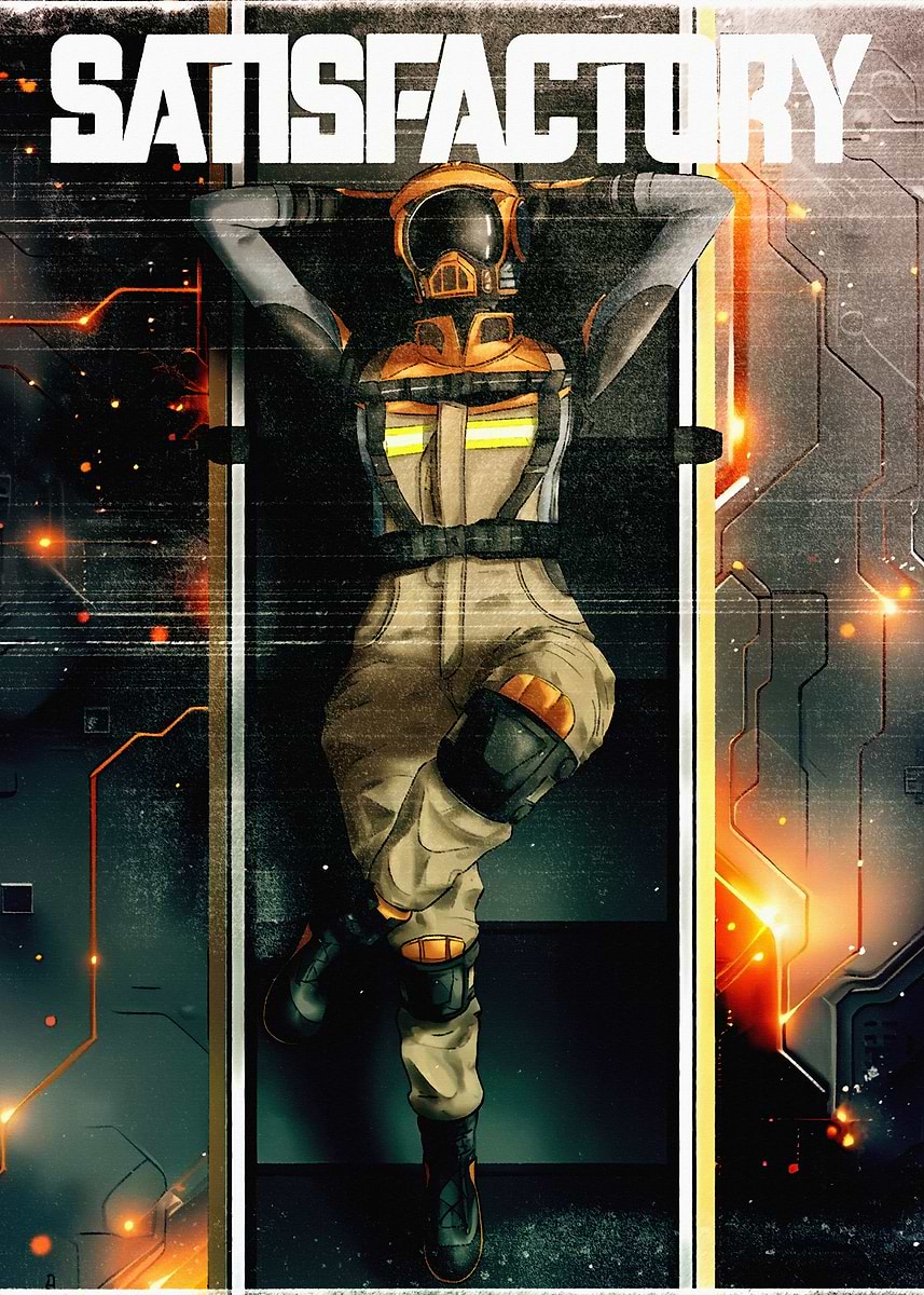 'Satisfactory Game Poster' Poster, picture, metal print, paint by ...