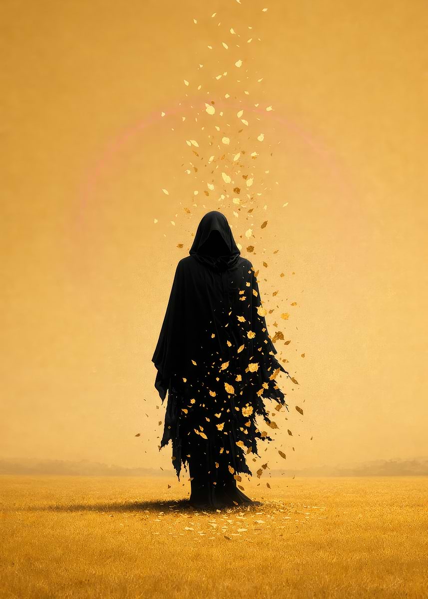 'Grim Reaper in Golden Field' Poster, picture, metal print, paint by ...