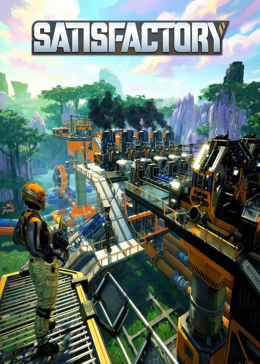 'Satisfactory Game Cover Art' Poster, picture, metal print, paint by ...