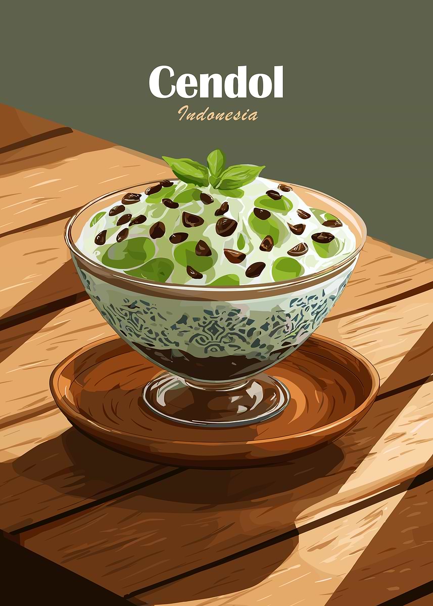 'Cendol Indonesia Dessert' Poster, picture, metal print, paint by ...