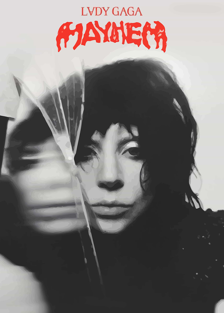 'Lady Gaga Mayhem Poster' Poster, picture, metal print, paint by Toko ...