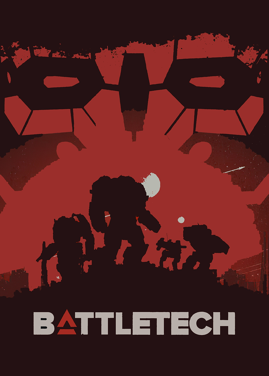 'Battletech Poster with Mechs' Poster, picture, metal print, paint by ...
