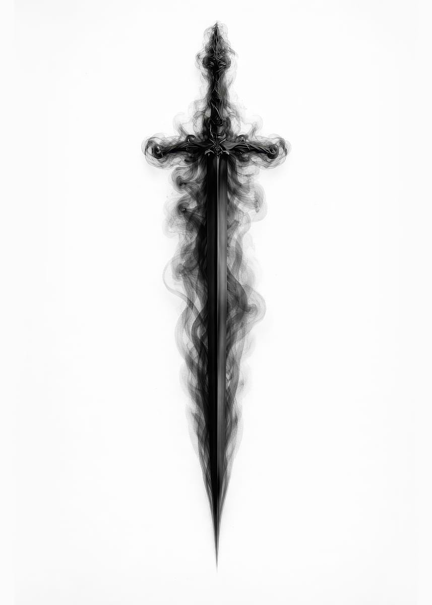 'Dark Smoke Sword' Poster, picture, metal print, paint by BINEDITS ...