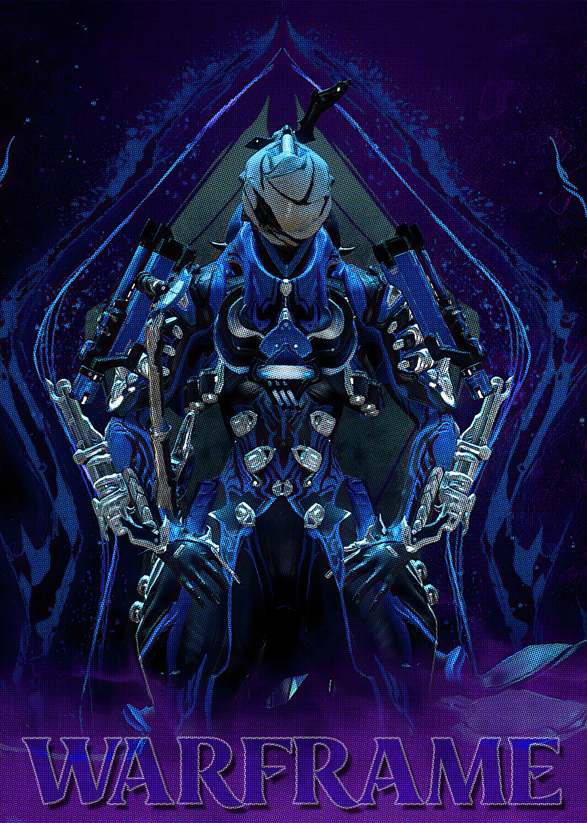 'Warframe Blue Character Art' Poster, picture, metal print, paint by ...