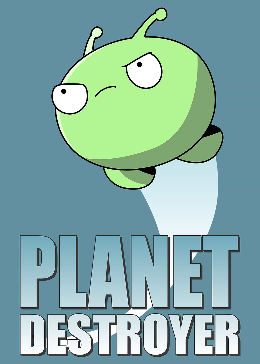 'Planet Destroyer Alien' Poster, picture, metal print, paint by ...