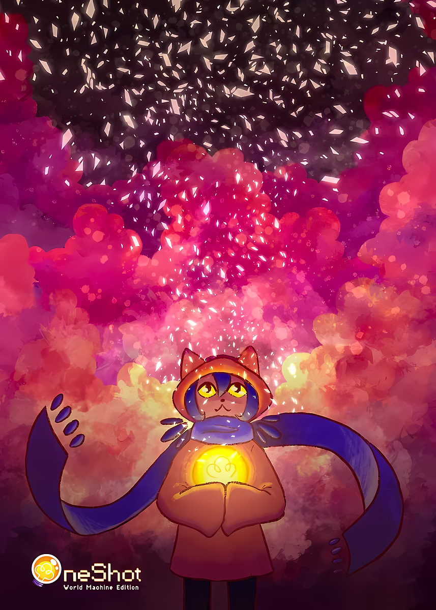 'Niko holding a glowing sun' Poster, picture, metal print, paint by ...
