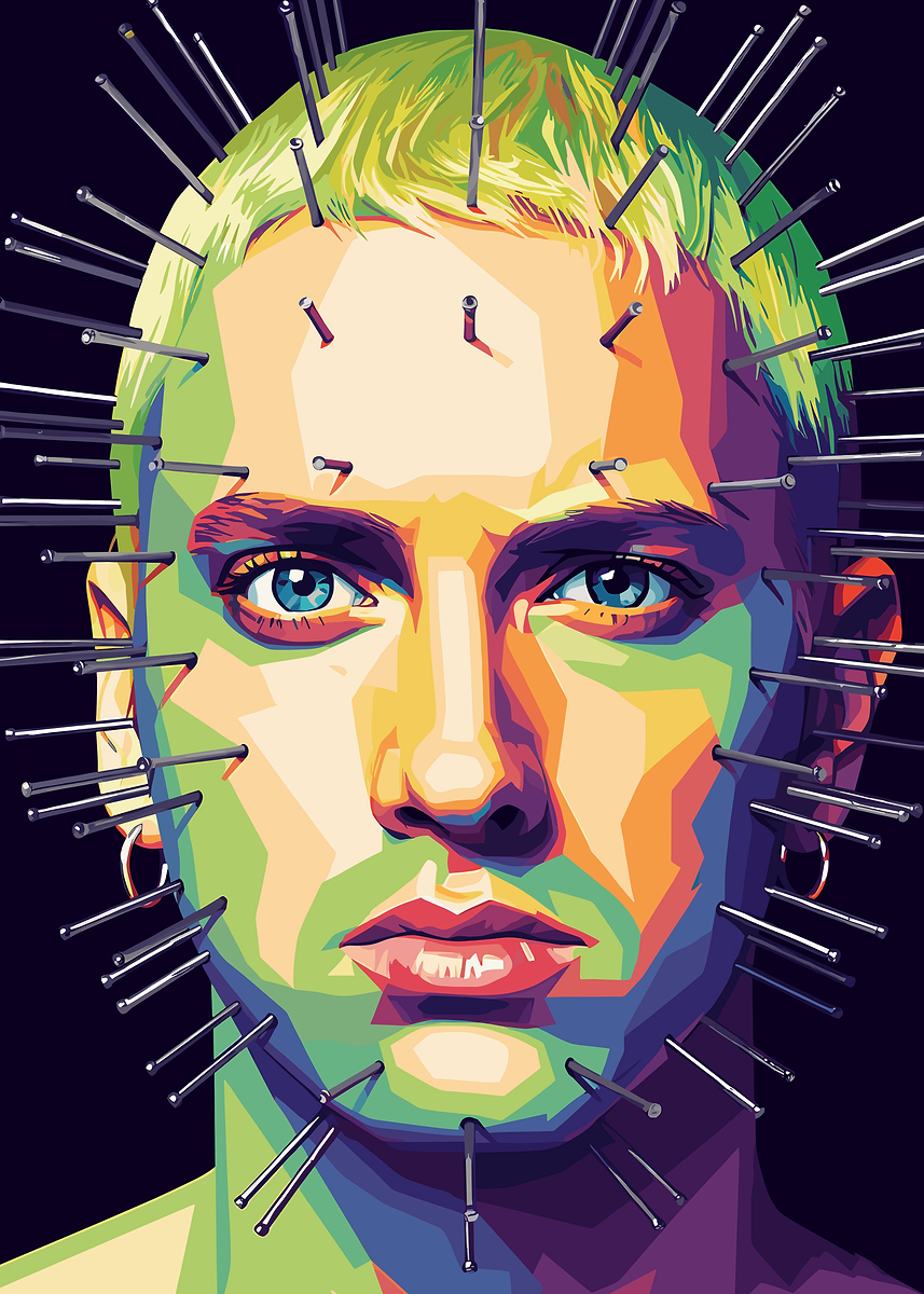 'Eminem Pinhead Pop Art' Poster, picture, metal print, paint by Flayy ...