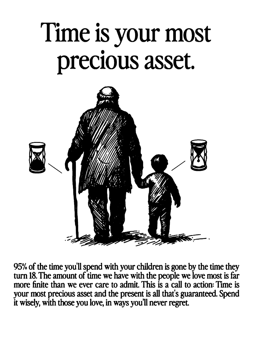 'Time is your most precious asset' Poster, picture, metal print, paint ...