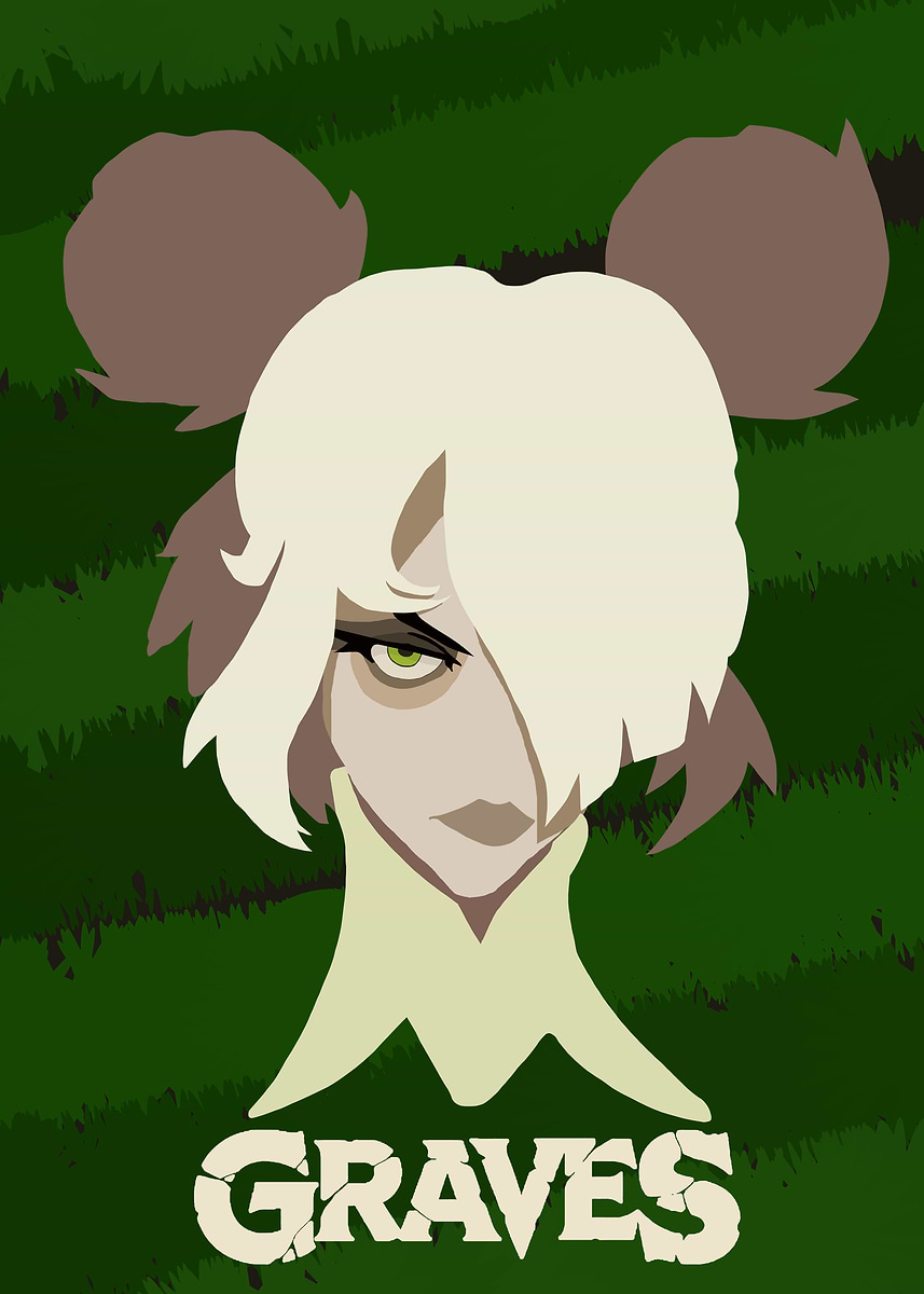 'Graves Deadlock Minimalist Character Portrait' Poster, picture, metal ...