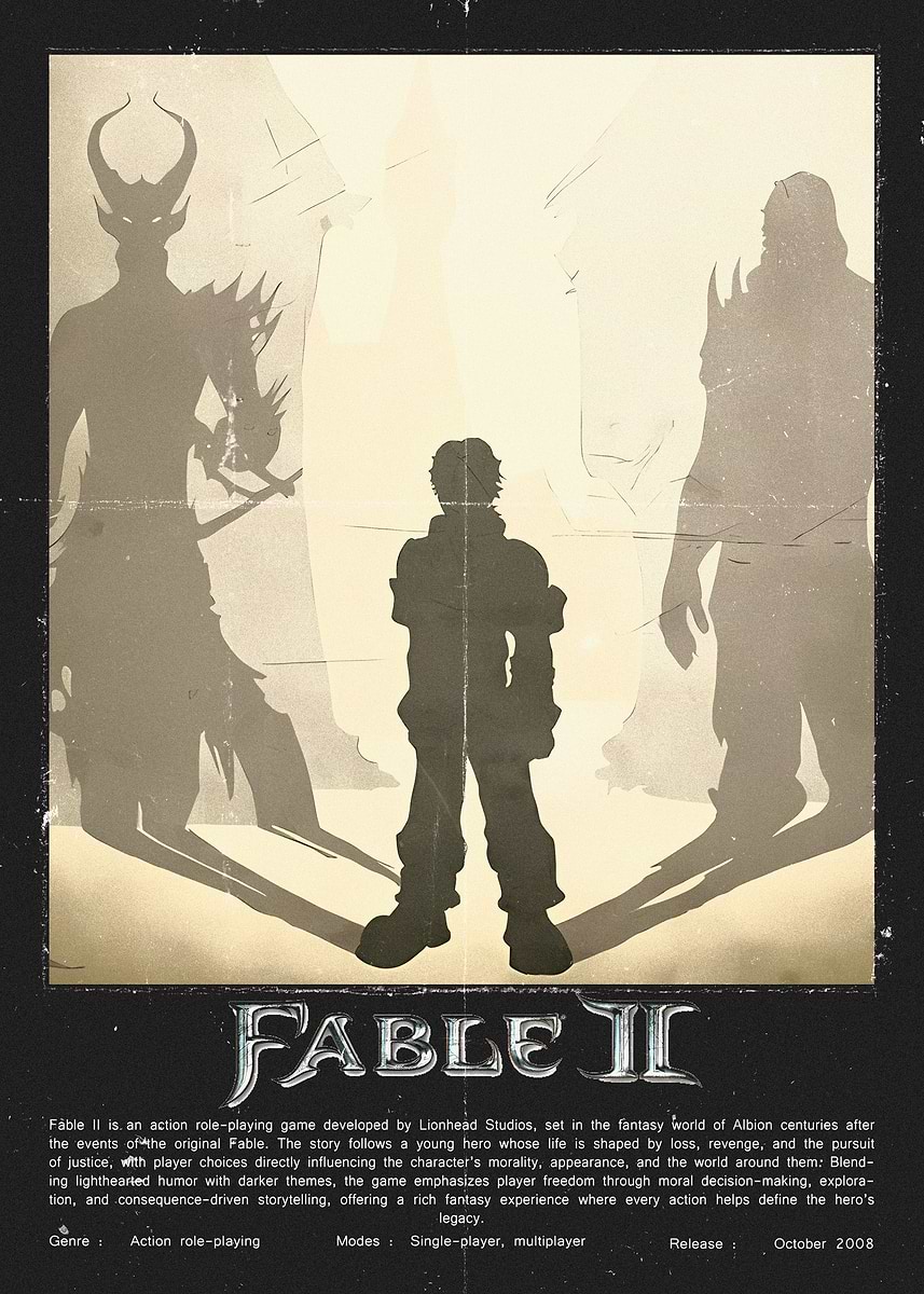 'Fable II Game Poster' Poster, picture, metal print, paint by Gonza ...