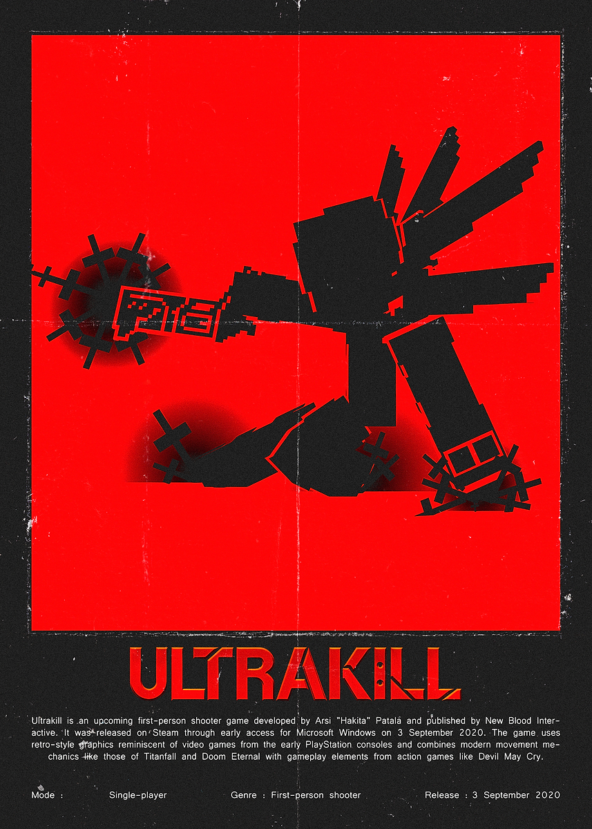 'Ultrakill Game Poster' Poster, picture, metal print, paint by Gonza ...