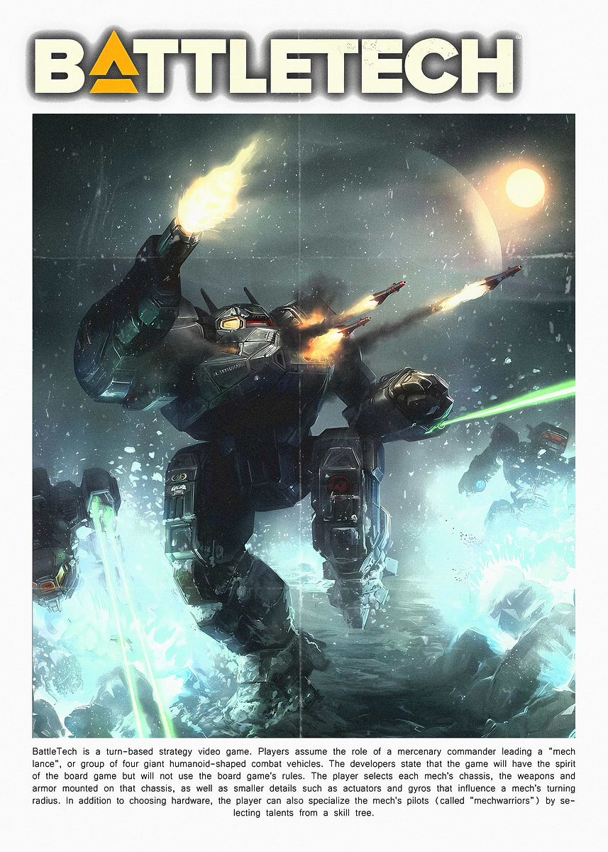 'BattleTech Mech Combat' Poster, picture, metal print, paint by adzinaz ...