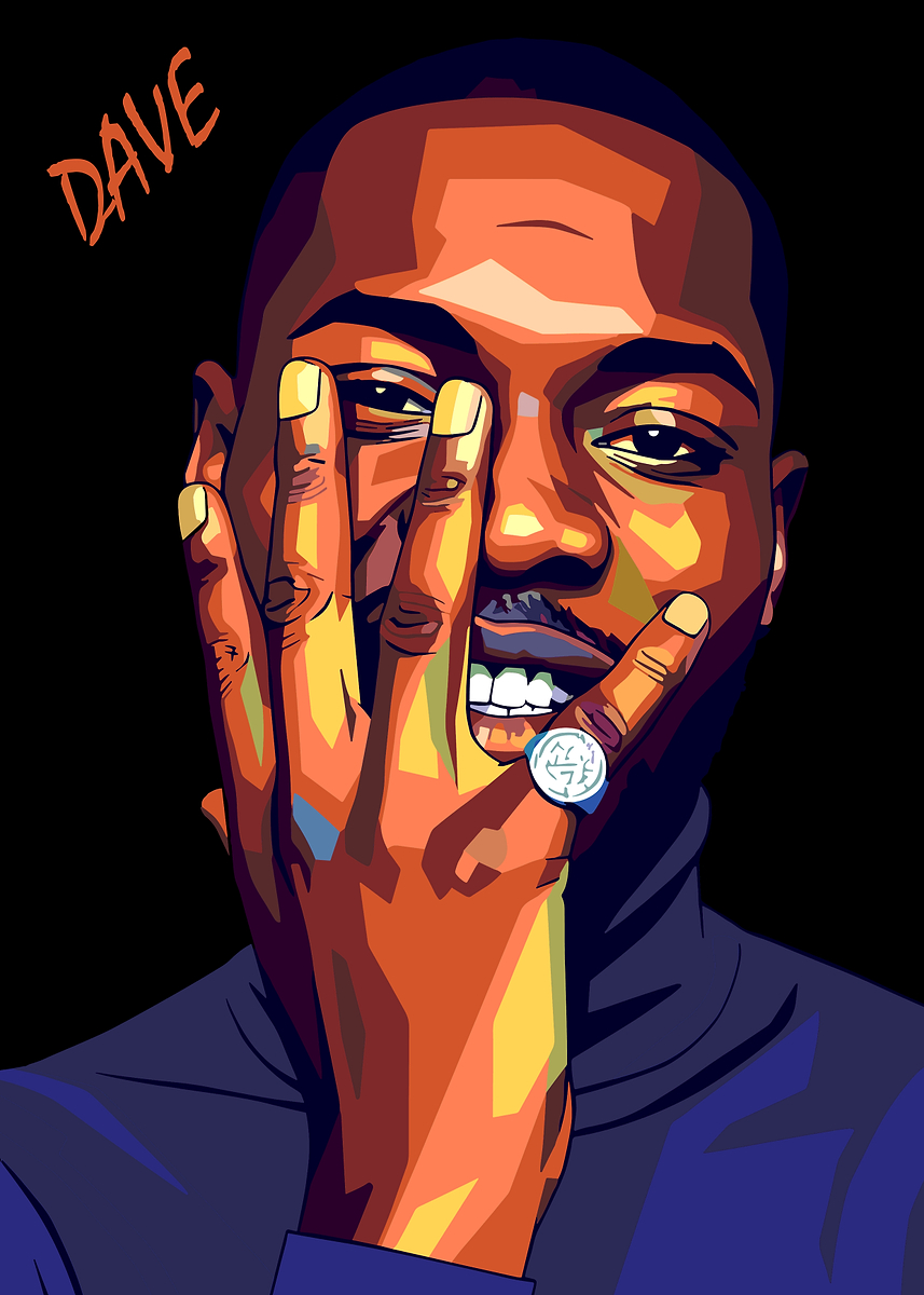 'Dave Pop Art Portrait' Poster, picture, metal print, paint by ...