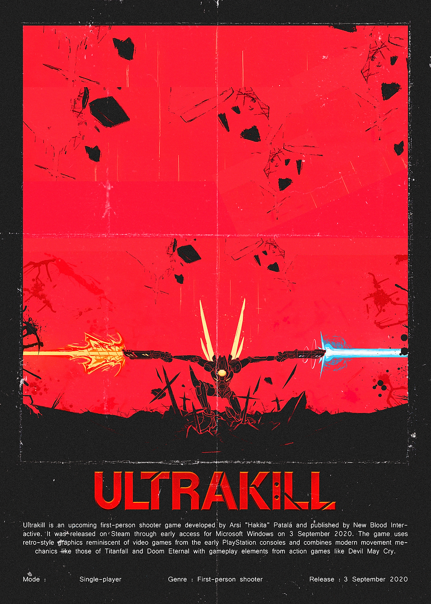 'ULTRAKILL Game Poster' Poster, picture, metal print, paint by Gonza ...