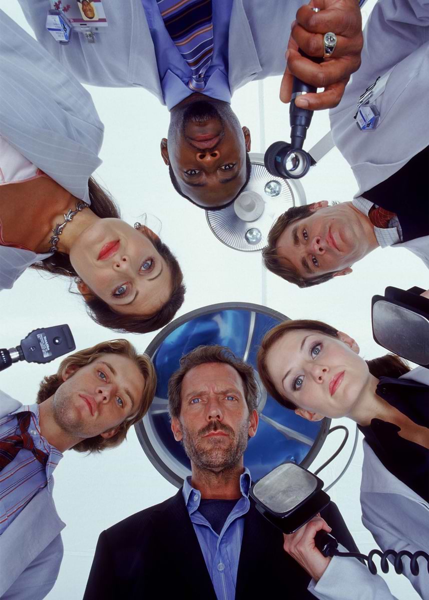 'House M.D. Cast Looking Down' Poster, picture, metal print, paint by ...