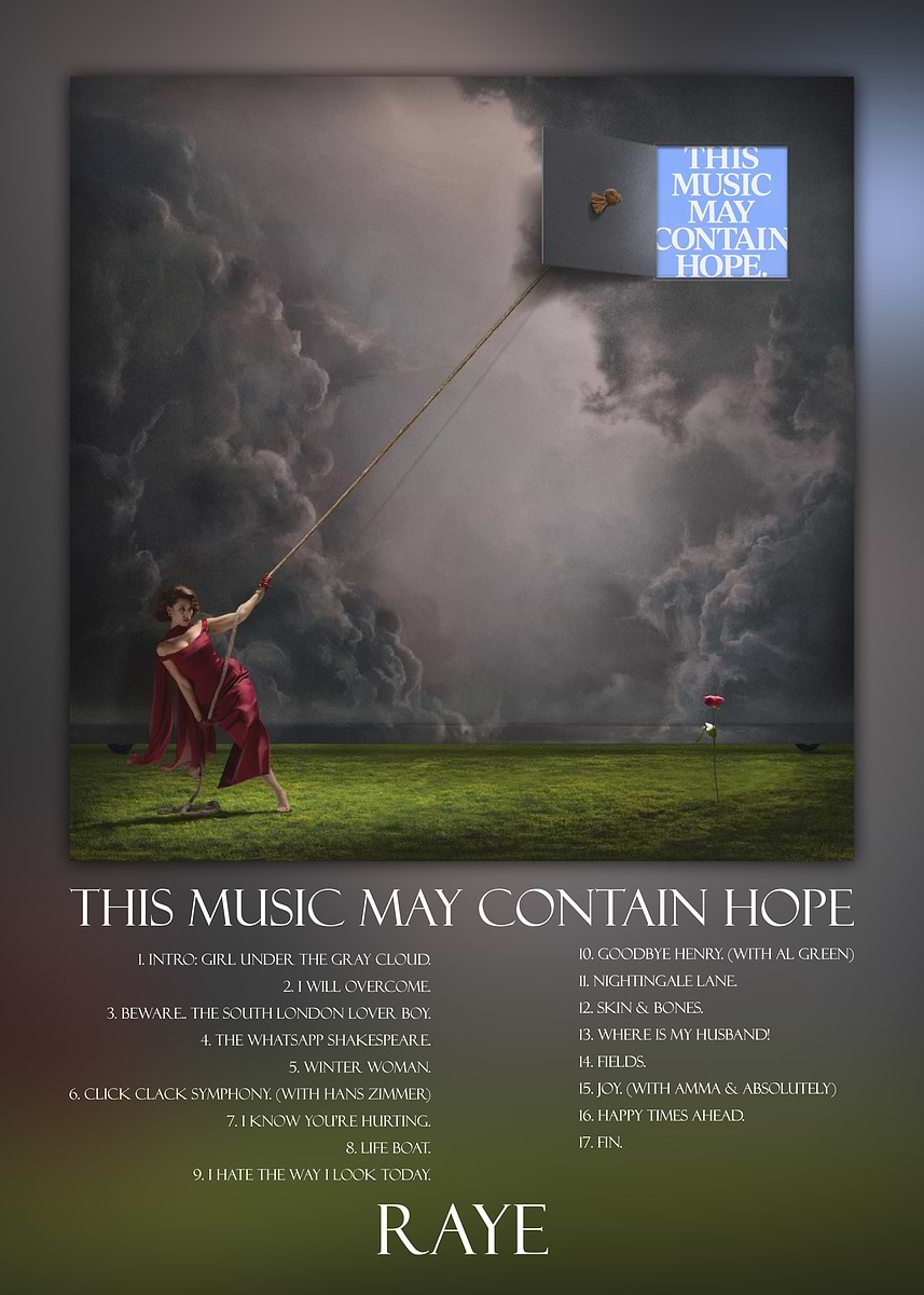 'Raye This Music May Contain Hope Album Art' Poster, picture, metal ...